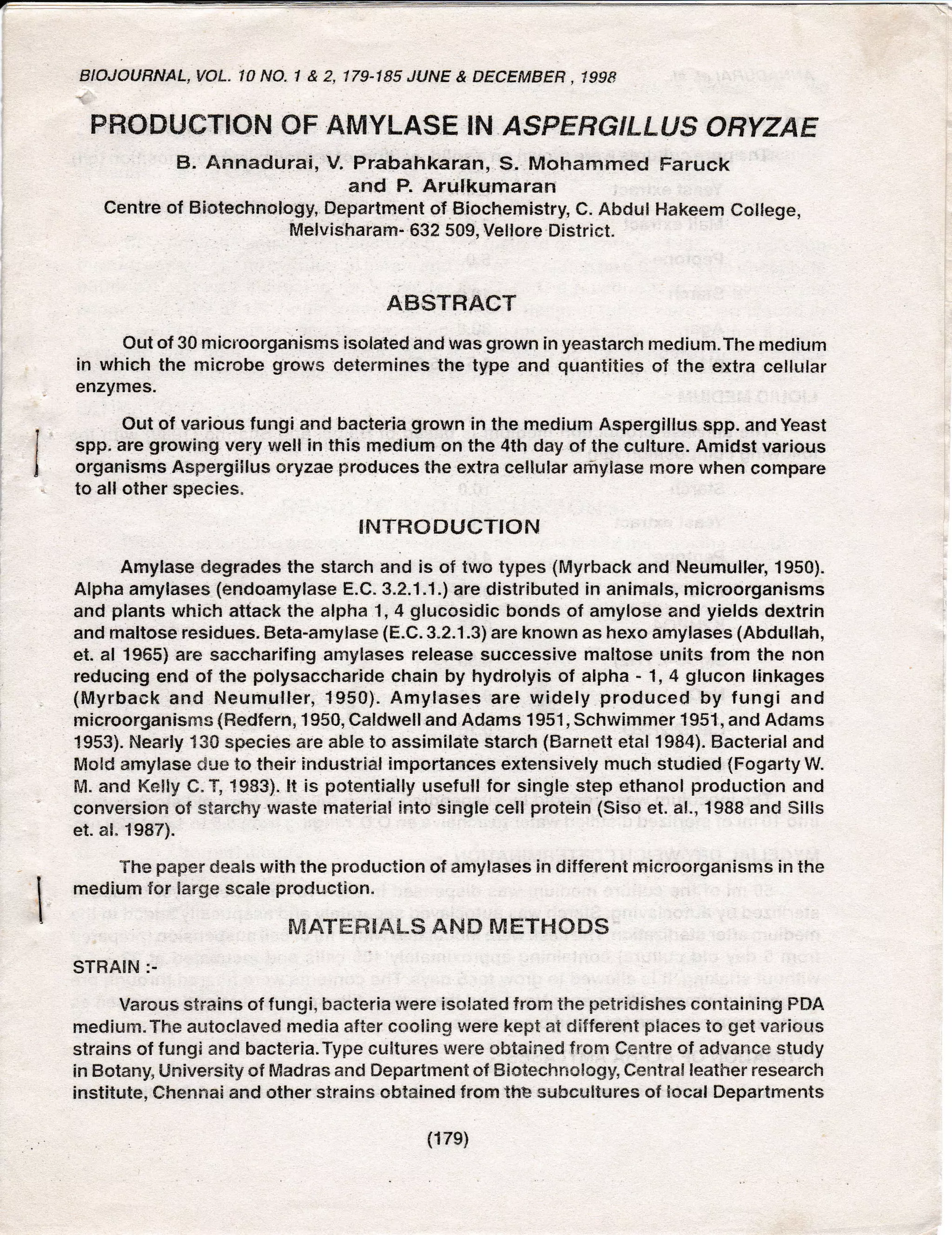 02.Production of Amylase in Aspergillus oryzae | PDF