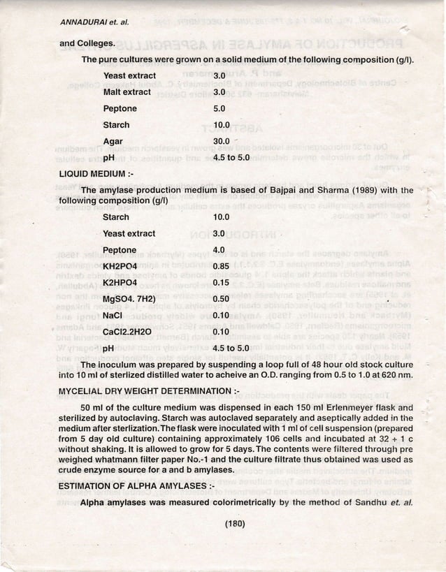 02.Production of Amylase in Aspergillus oryzae | PDF