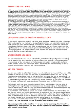 agistment contract | PDF