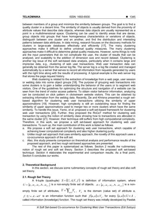 A Soft Set-based Co-occurrence for Clustering Web User Transactions | PDF