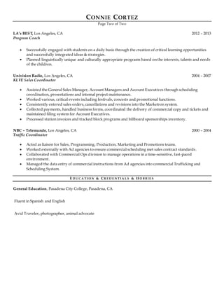 Connie Cortez Resume 2016-2 | DOCX