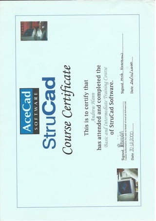 P.A. Hope-Hann StruCad & GCE Certificate | PDF