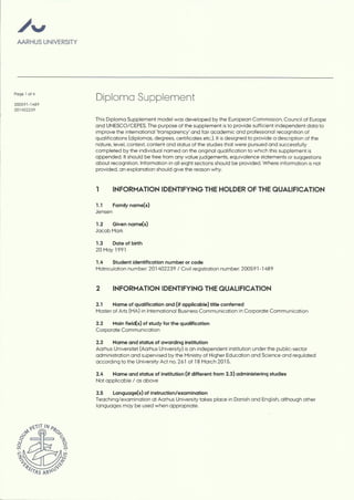 MA Diploma - Corporate Communication | PDF