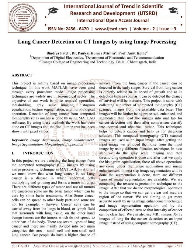 Lung Cancer Detection on CT Images by using Image Processing | PDF | Photo Editing Software ...