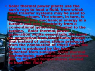 Solar energy and solar Thermal Concentrator | PPT