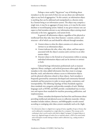 Introduction to Metadata 2nd Edition Murtha Baca | PDF