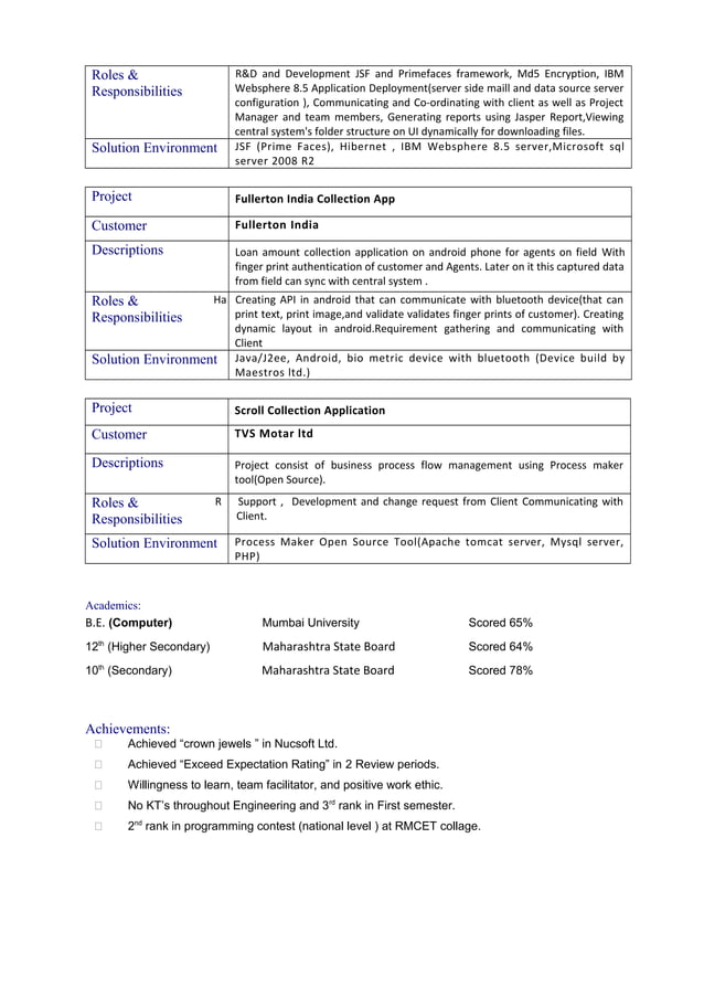 Resume Tushar Kadam | PDF
