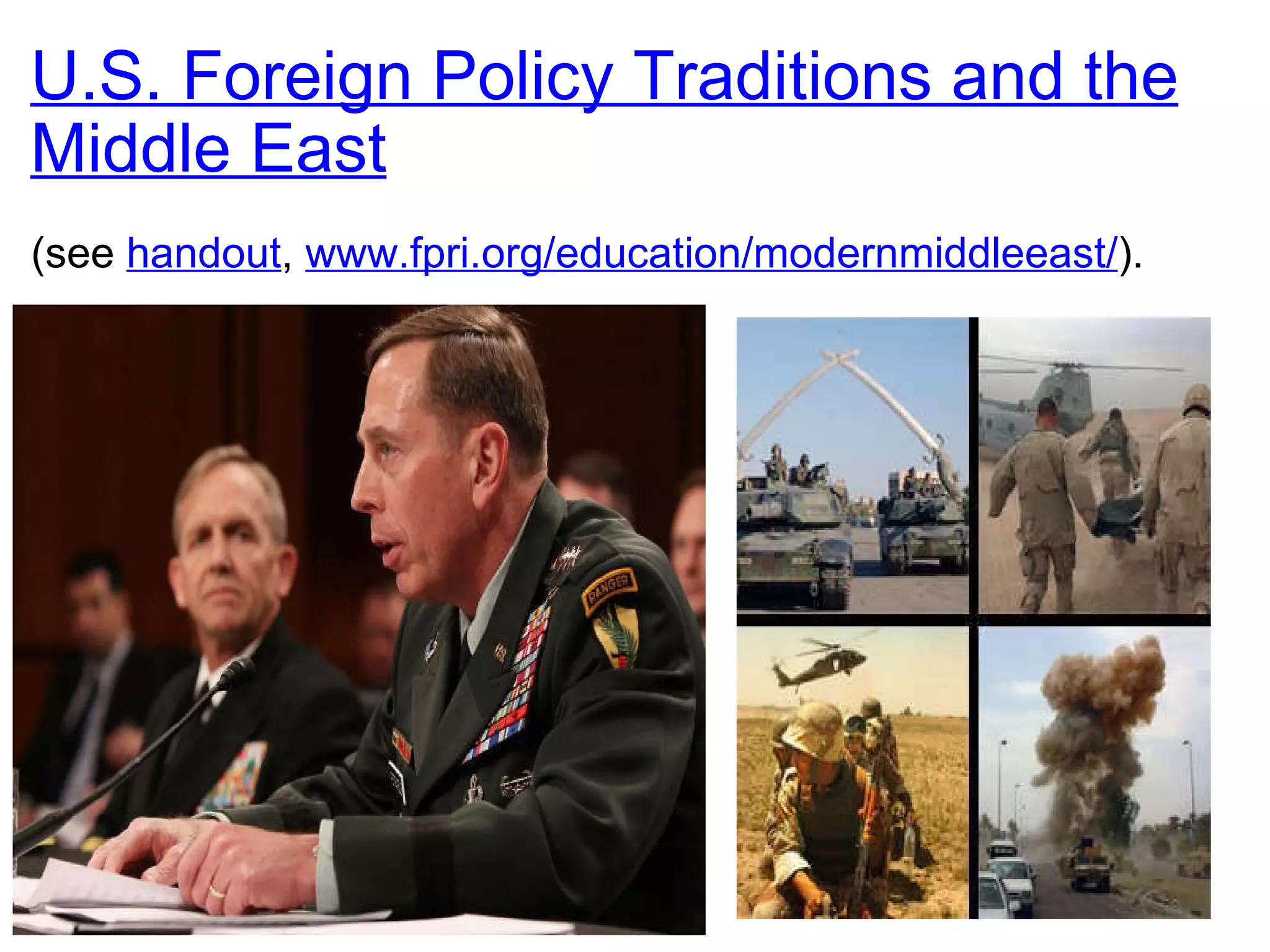 CONFLICT IN THE MIDDLE EAST | PPT