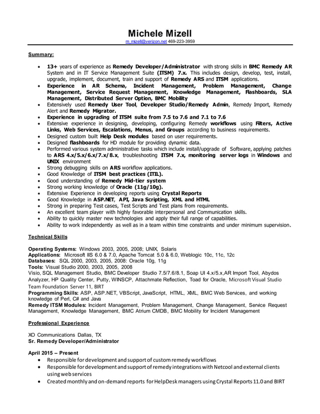 Michele Mizell Resume | PDF