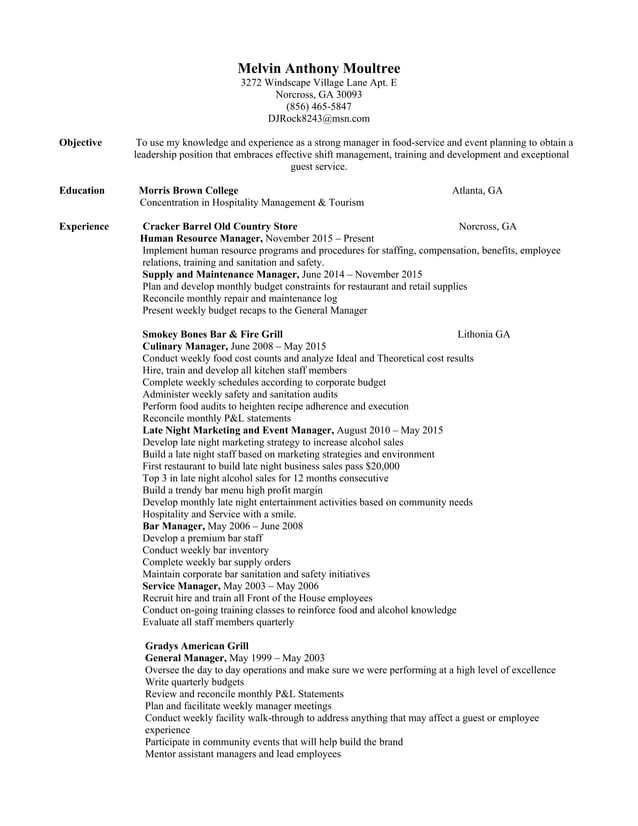New Resume 2016 | PDF | Business Administration | Business