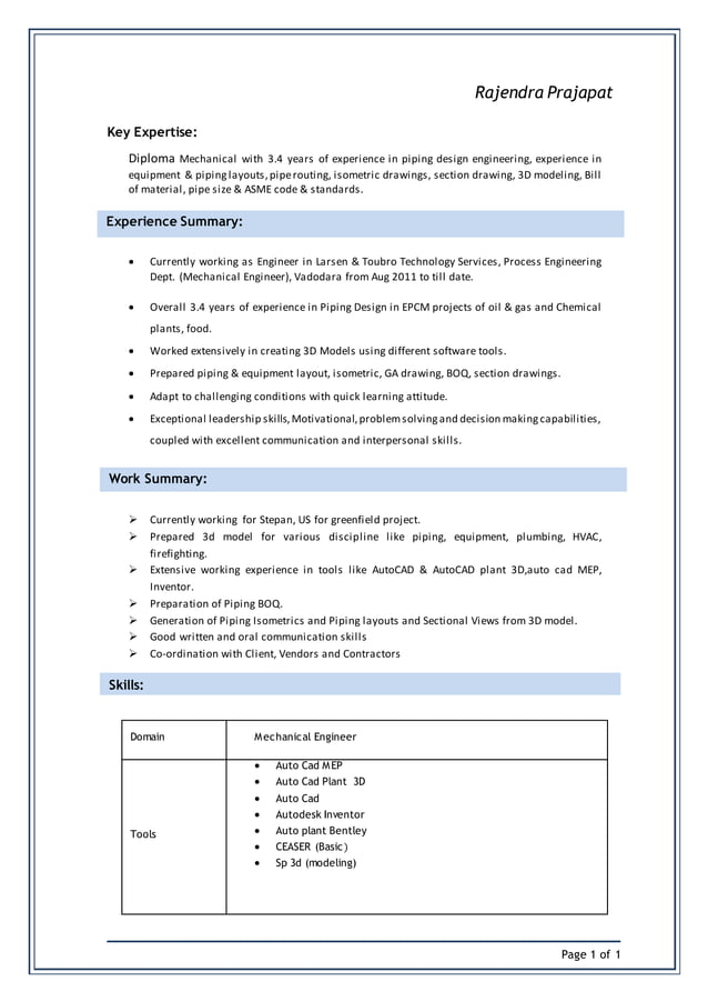 RESUME_RAJENDRA PRAJAPAT | PDF