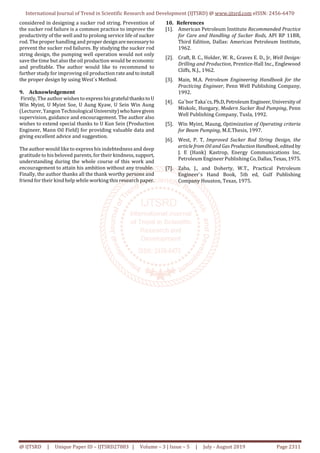 Optimization of Rod String Design for the Sucker Rod Pumping System in ...