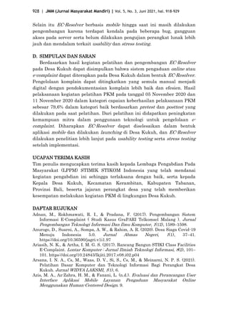 PENGADUAN ONLINE BERBASIS WEB (EC-RESOLVER) UNTUK MENUJU DESA DIGITAL | PDF