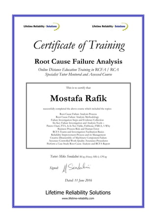 RCAonlinecertificate-Mostafa Rafik | PDF