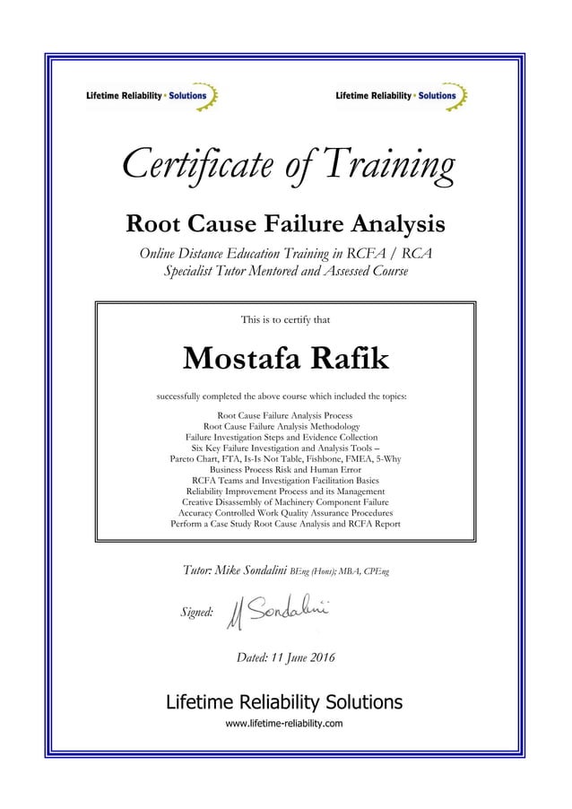 RCAonlinecertificate-Mostafa Rafik | PDF