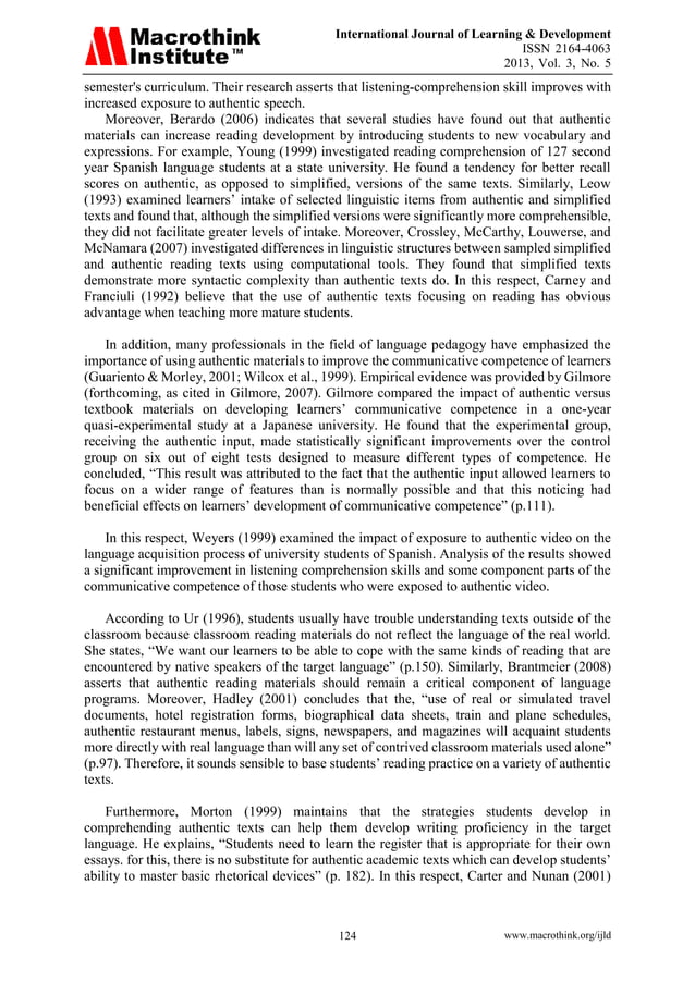 Reading Material: Authentic Materials in Reading Lessons | PDF