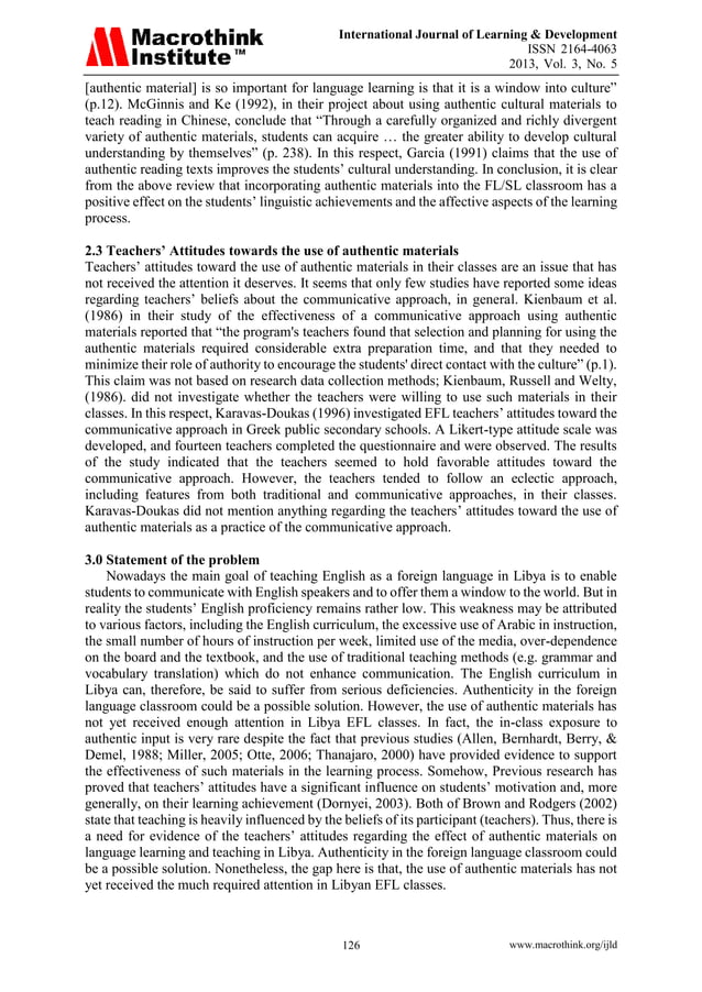 Reading Material: Authentic Materials in Reading Lessons | PDF