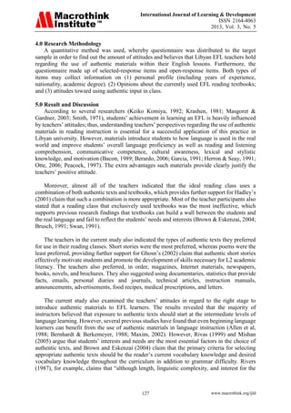 Reading Material: Authentic Materials in Reading Lessons | PDF