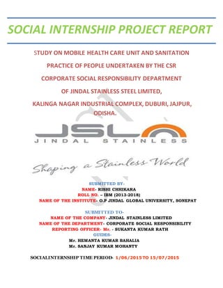 Social Internship final report. (1) | DOCX