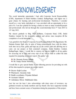 Social Internship final report. (1) | DOCX