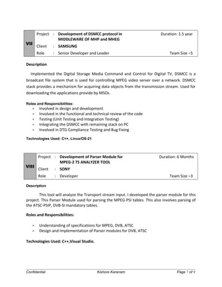 KISHORE_RESUME_Ver2.0 | PDF