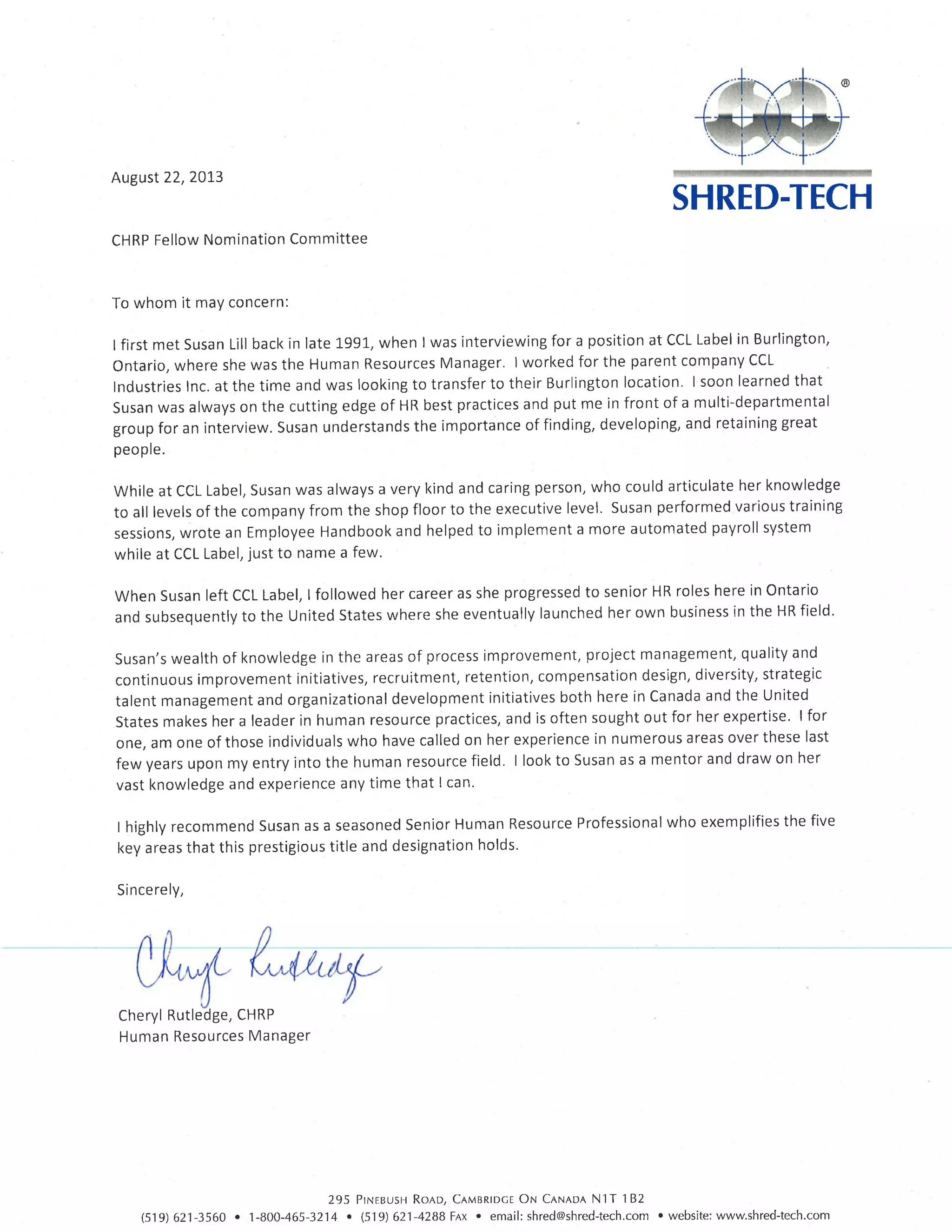 Ref Ltr Cheryl Rutledge | PDF
