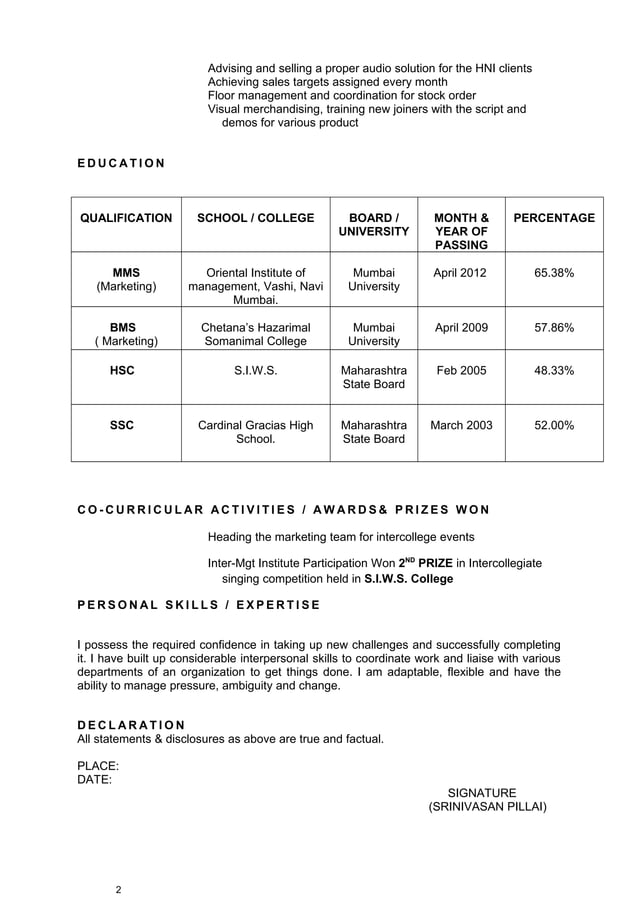 Srinivasan new cv | PDF