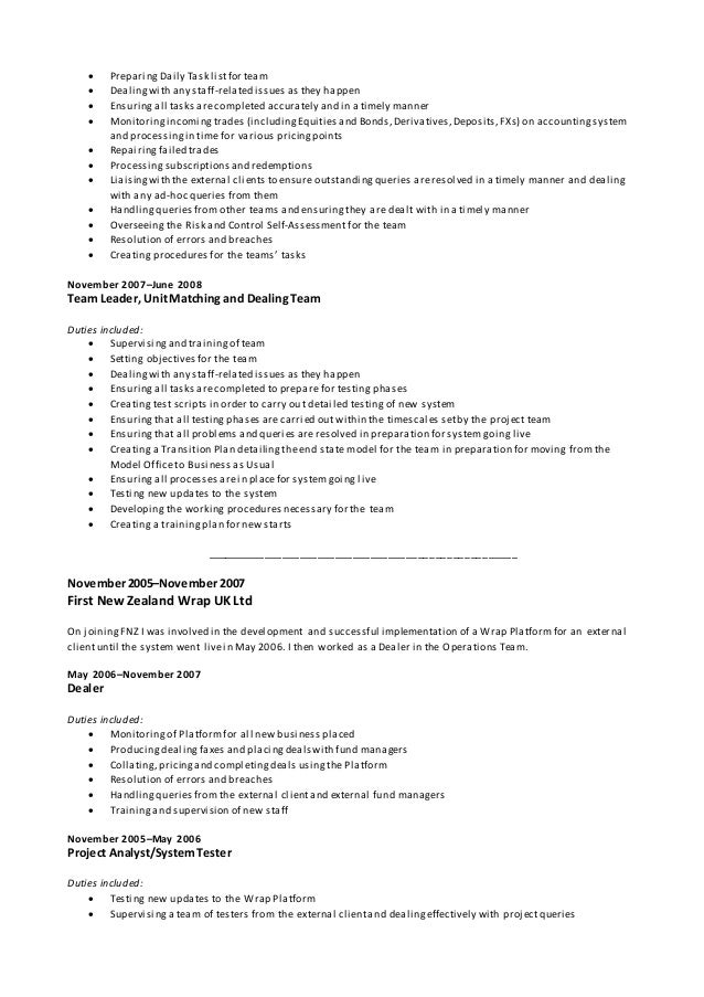 Carol Rodger CV 2016