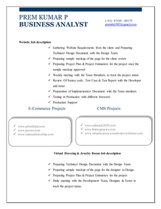 Prem_BusinessAnalyst | PDF