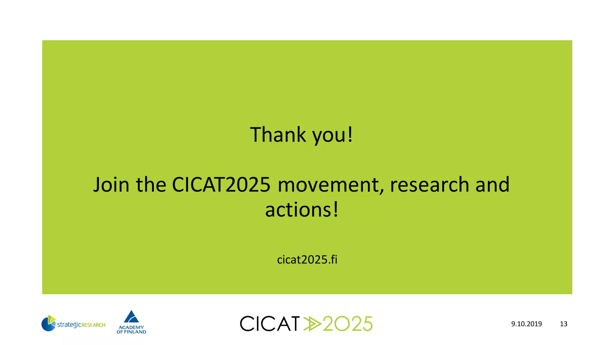 CICAT2025: Circular economy catalysts accelerating the systemic change | PPT