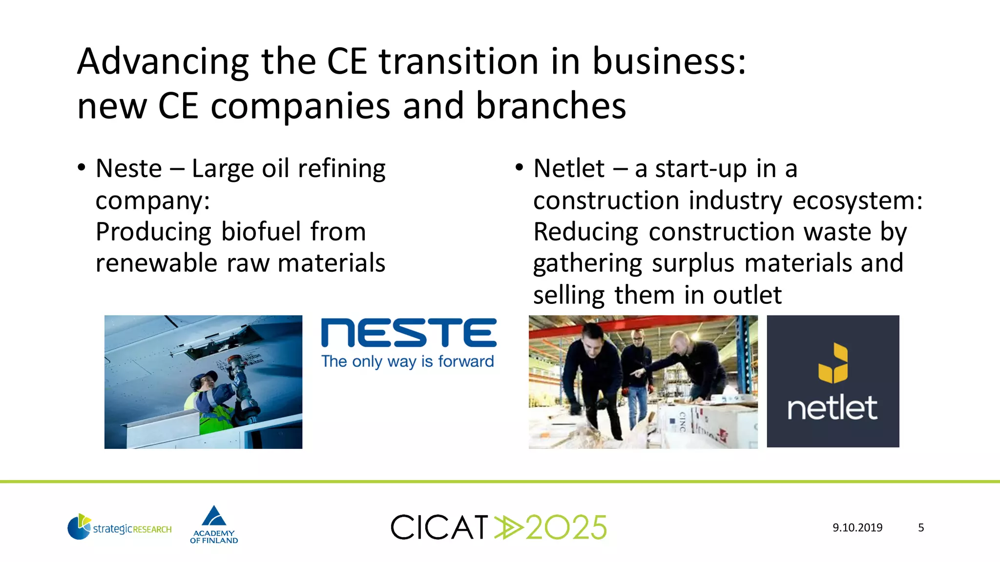 CICAT2025: Circular economy catalysts accelerating the systemic change | PPT