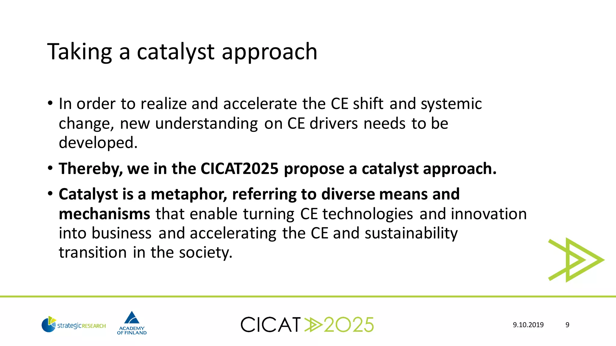 CICAT2025: Circular economy catalysts accelerating the systemic change | PPT