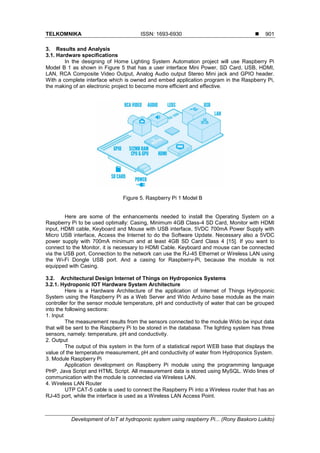 Development of IoT at hydroponic system using raspberry Pi | PDF