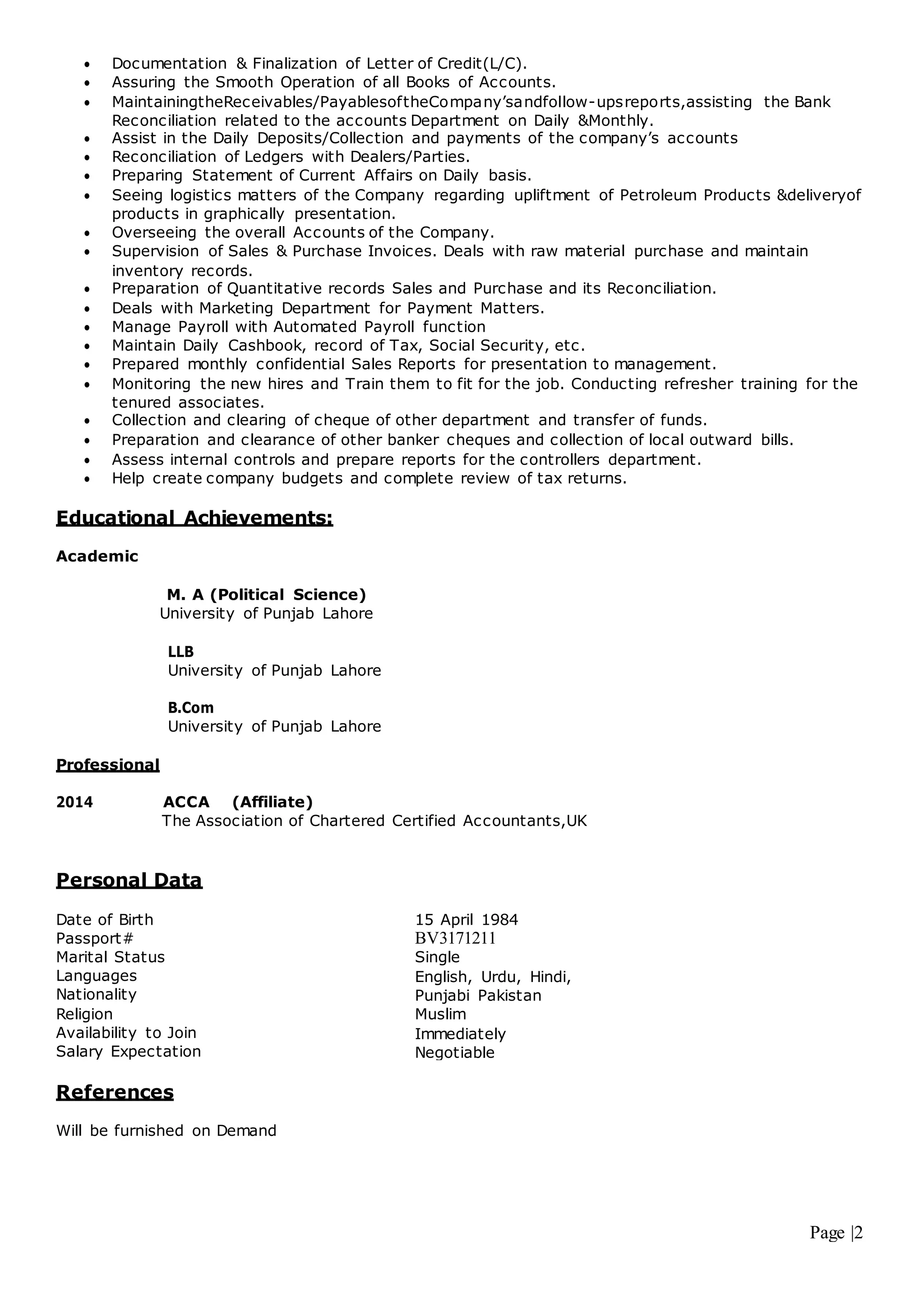 NADEEM BHATTI CV | DOCX