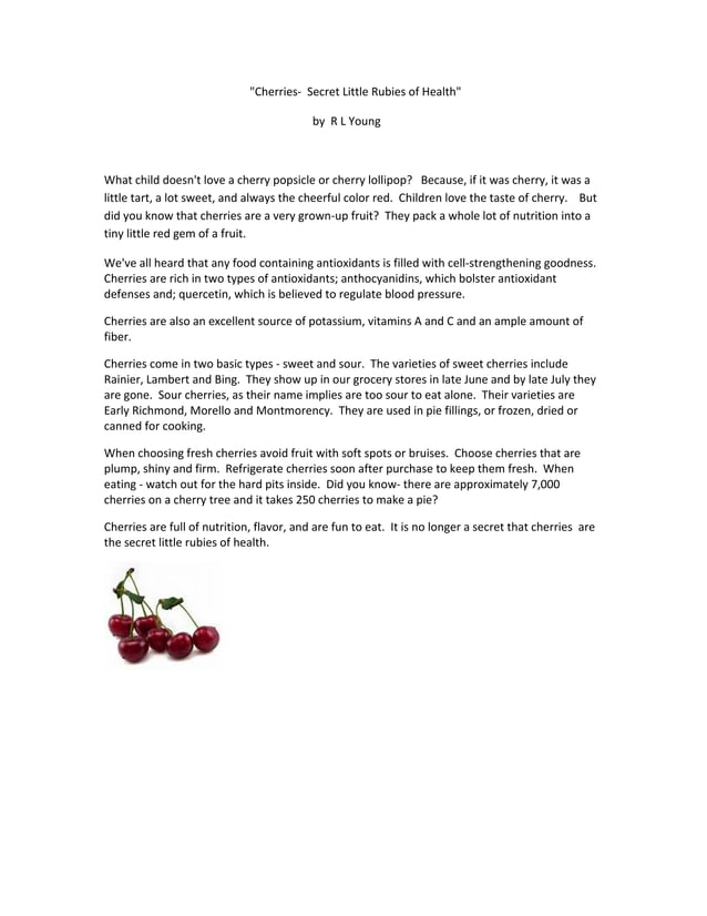 cherries | PDF