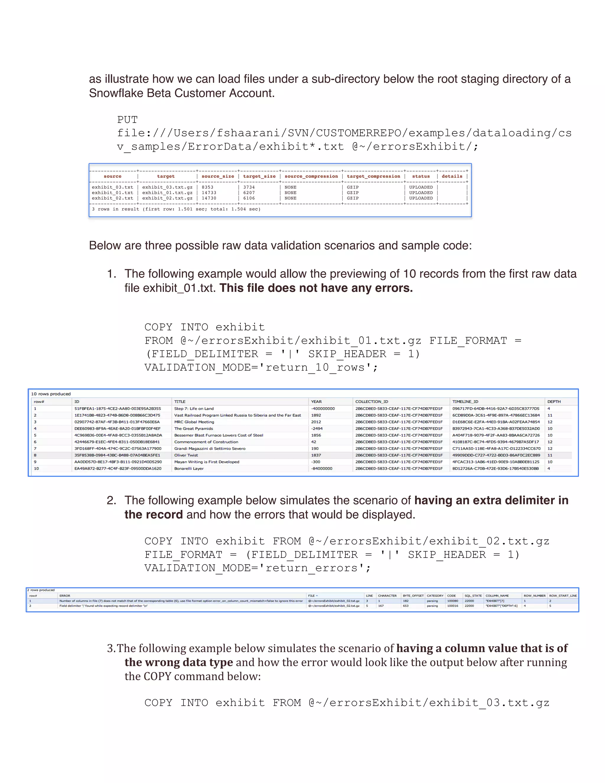 Load & Unload Data TO and FROM Snowflake (By Faysal Shaarani) | PDF