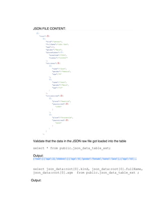 Load & Unload Data TO and FROM Snowflake (By Faysal Shaarani) | PDF