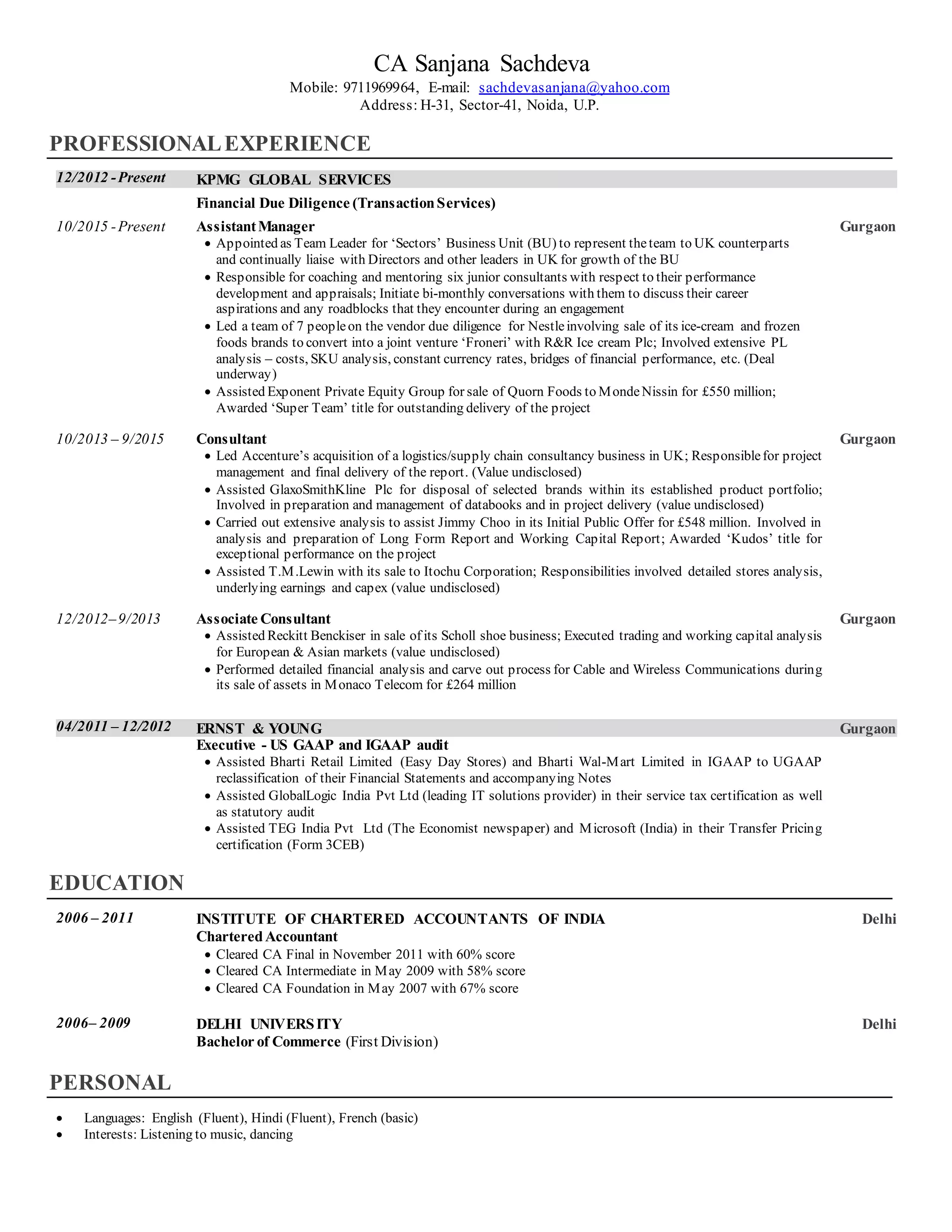 CV_Sanjana Sachdeva | PDF