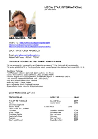 RESUME WILL 2016 new | PDF