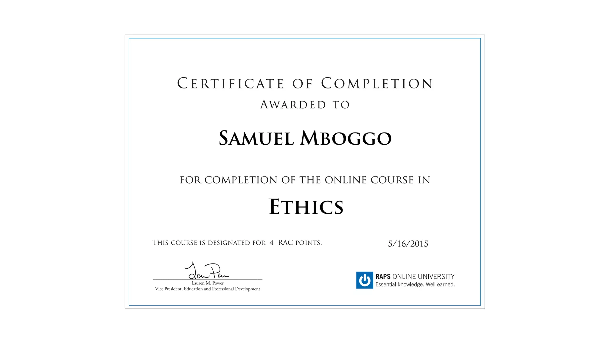 Ethics Certificate | PPT