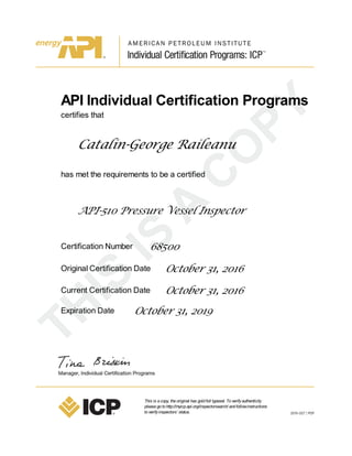 API 510 certification | PDF