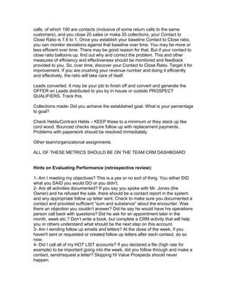 Think Say Do And Review for Sales Teams | DOC