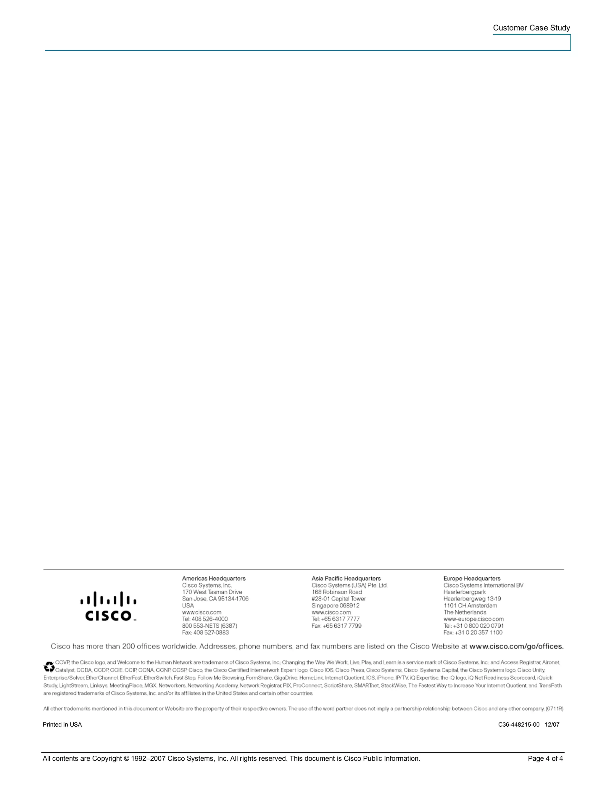 PVT Cisco Case Study | PDF