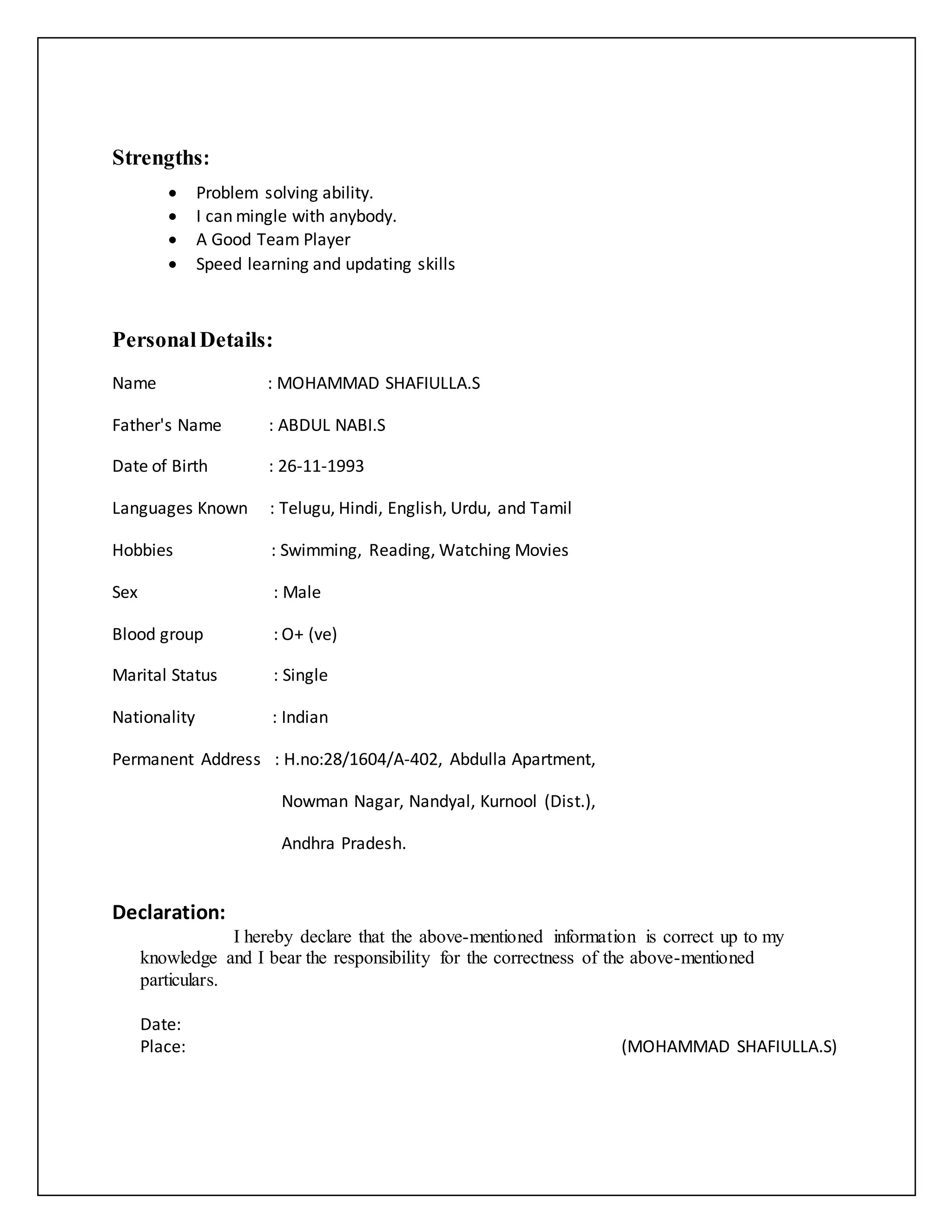 ShaFi Resume | DOCX