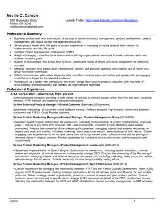 N Carson resume v04-11-16 | PDF