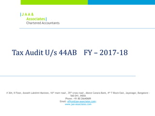 44AB Tax Audit Check List FY- 2017-18 | PPT