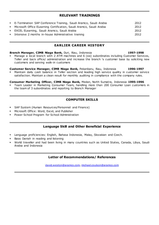 Resume-CV UN 2016 | DOCX