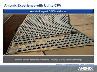 Amonix Experience presentation 2016 April 24 | PPTX | Business ...