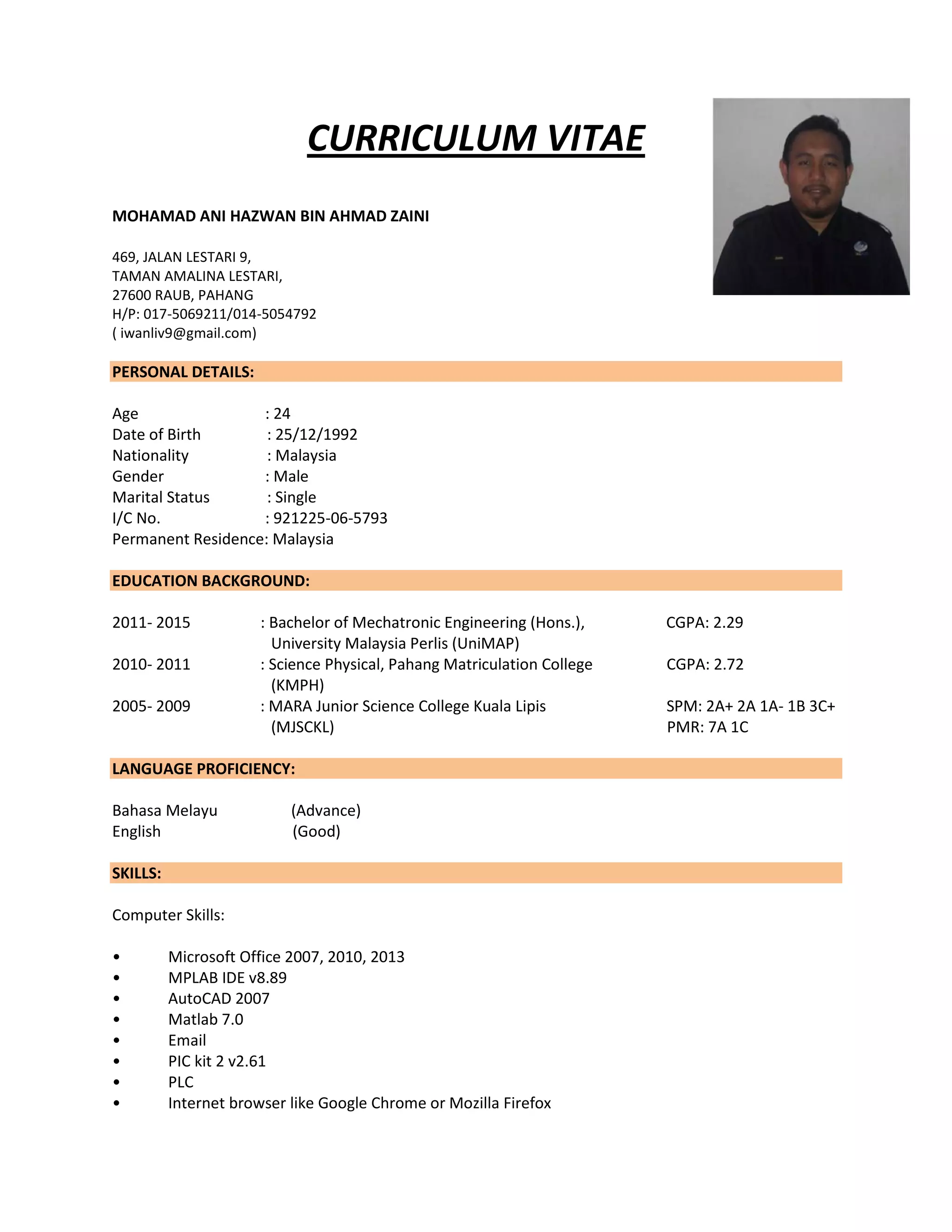CURRICULUM VITAE | PDF
