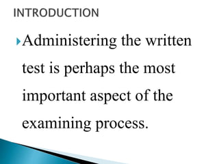 Factors in Test Administration | PPTX